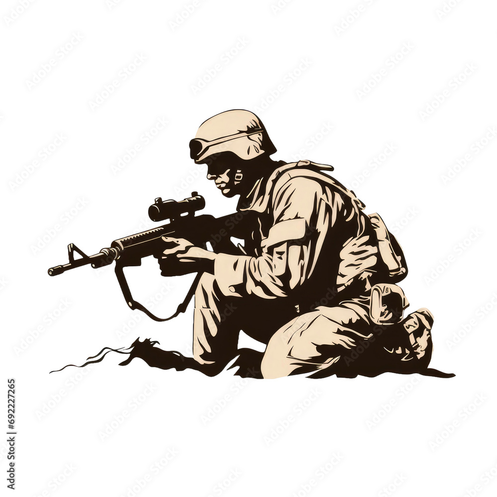 world war soldier army rifle gun cut file for cricut and silhouette on ...