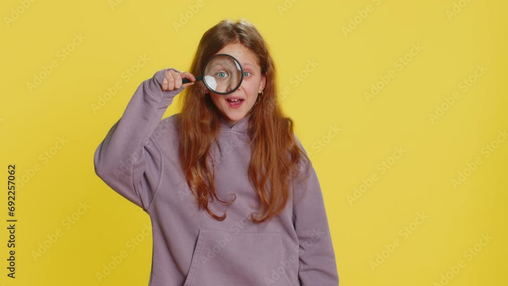 Investigator researcher scientist preteen child girl kid holding ...