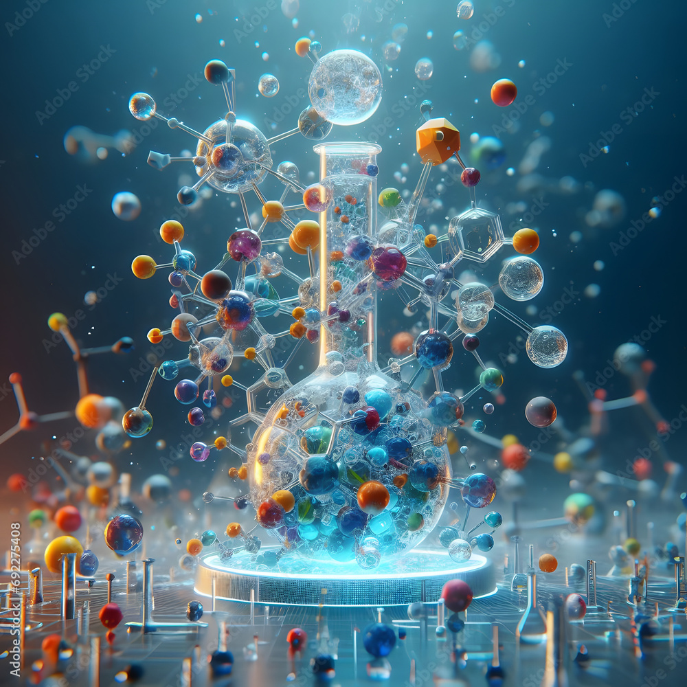 chemical reaction, reacción química, реакция химика, molecules ...