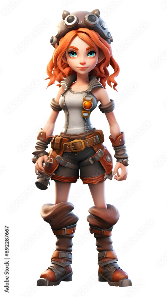 Cartoon gaming character 3D transparent background 120 Stock ...