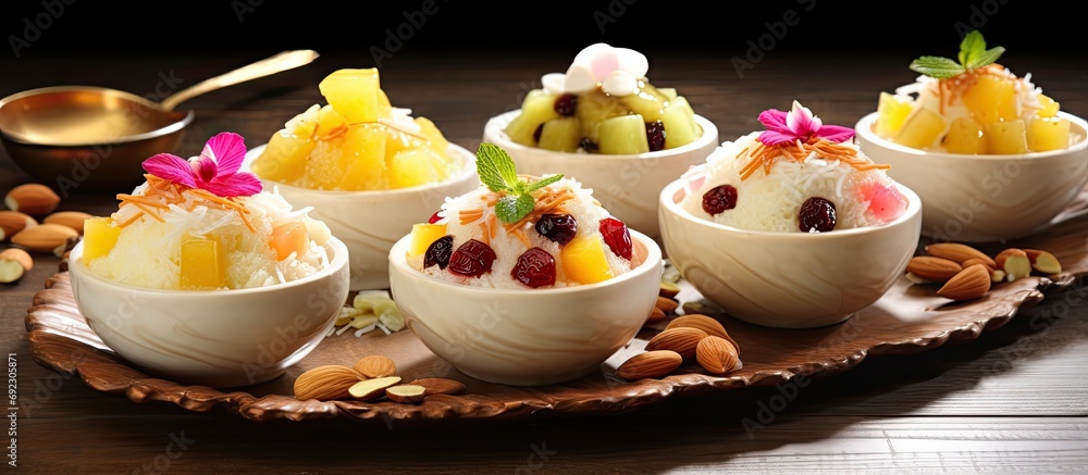 Indian dessert made of rice, popular in Mumbai and Kerala, served ...