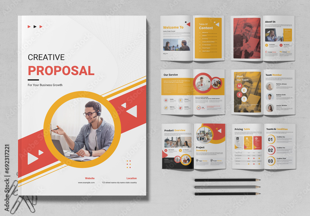Creative Business Proposal Layout Template Stock Template | Adobe Stock