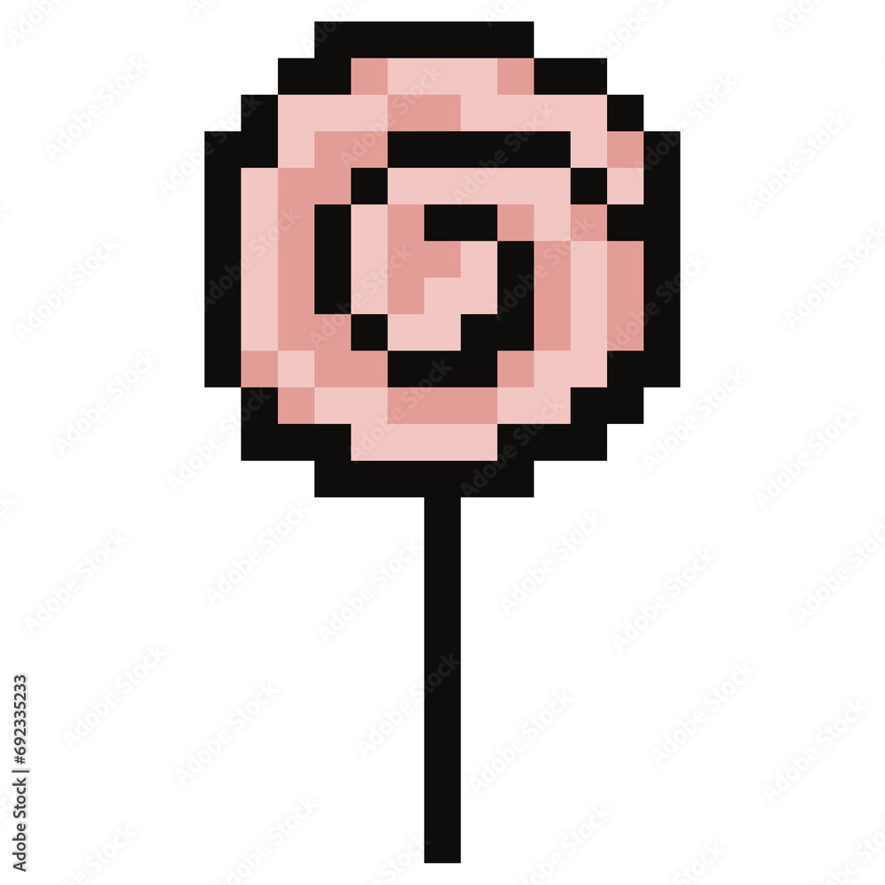 Lollipop sweet candy pixel art illustration icon 8Bit Food menu Game ...