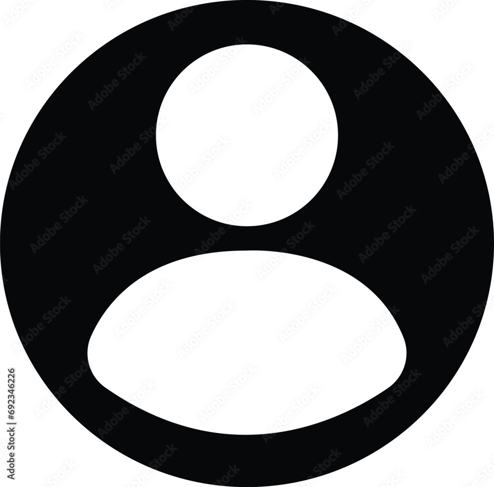 Fill Avatar, user profile, person icon in black Color, gender neutral ...