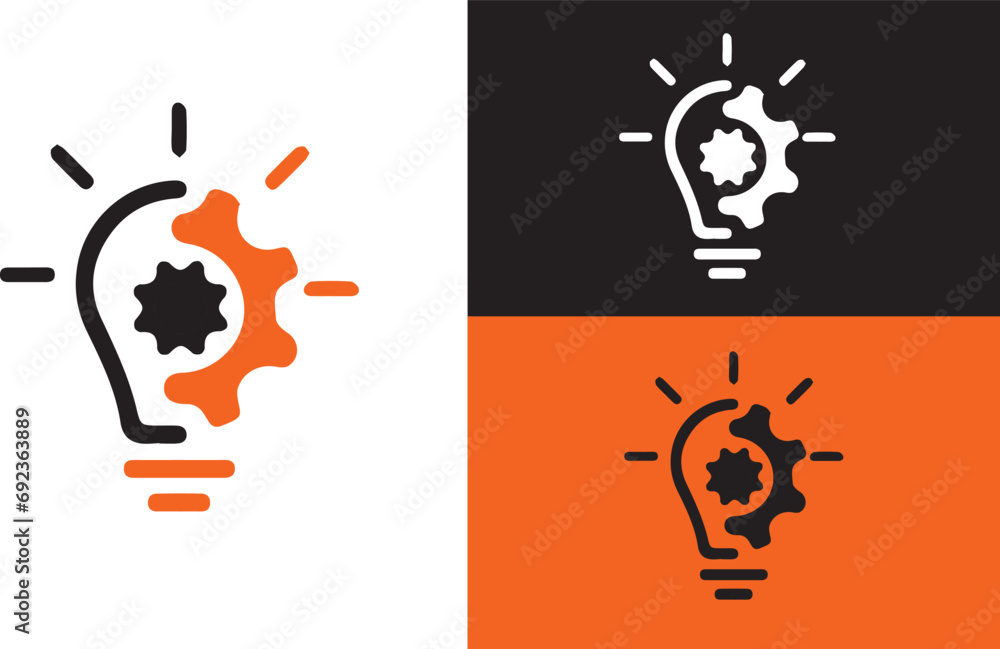 tech logo, bulb logo , techbulb logo, logo design, thinking logo, tech ...