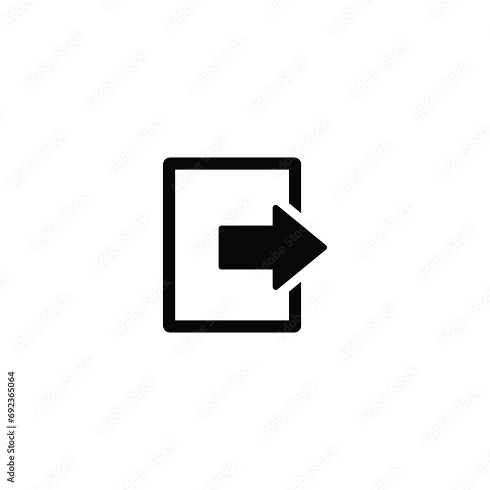 Logout icon, output sign, exit icon vector for web site Computer and ...