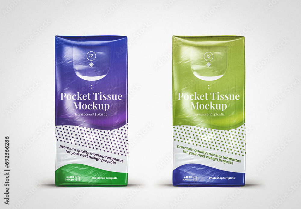 Paper Tissue Packaging Mockup Stock Template | Adobe Stock