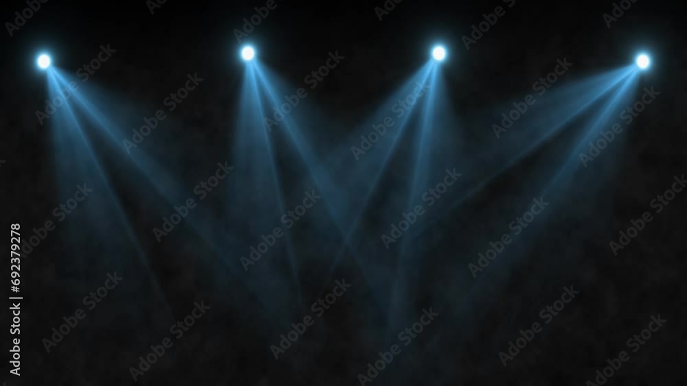 4K 3D Stage flash light stage shining at studio stage lights ...