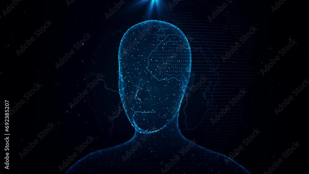 Digital Futuristic Artificial intelligence, people Brain of AI Deep ...