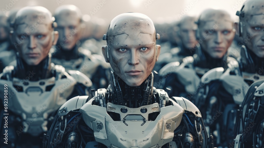 Army of cloned people. War and cloned soldiers. Replacing people with ...