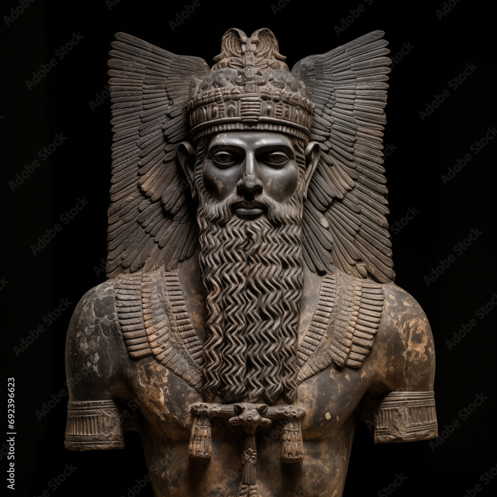 Ancient Sumerian mythology. Enki,ancient Sumerian mythological god ...