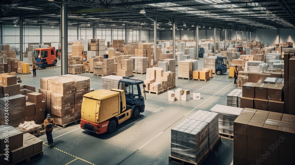 logistics supply warehouse background illustration inventory distribution, storage operations ...