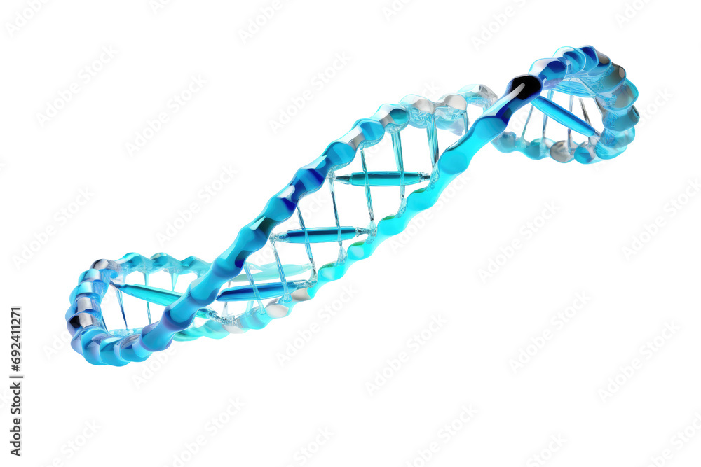 Helical Wonders: Exploring the DNA Model in Detail isolated on ...