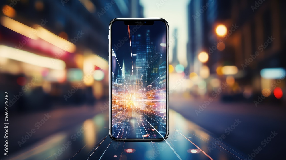 Poster automation blur technology business illustration digitalization ...