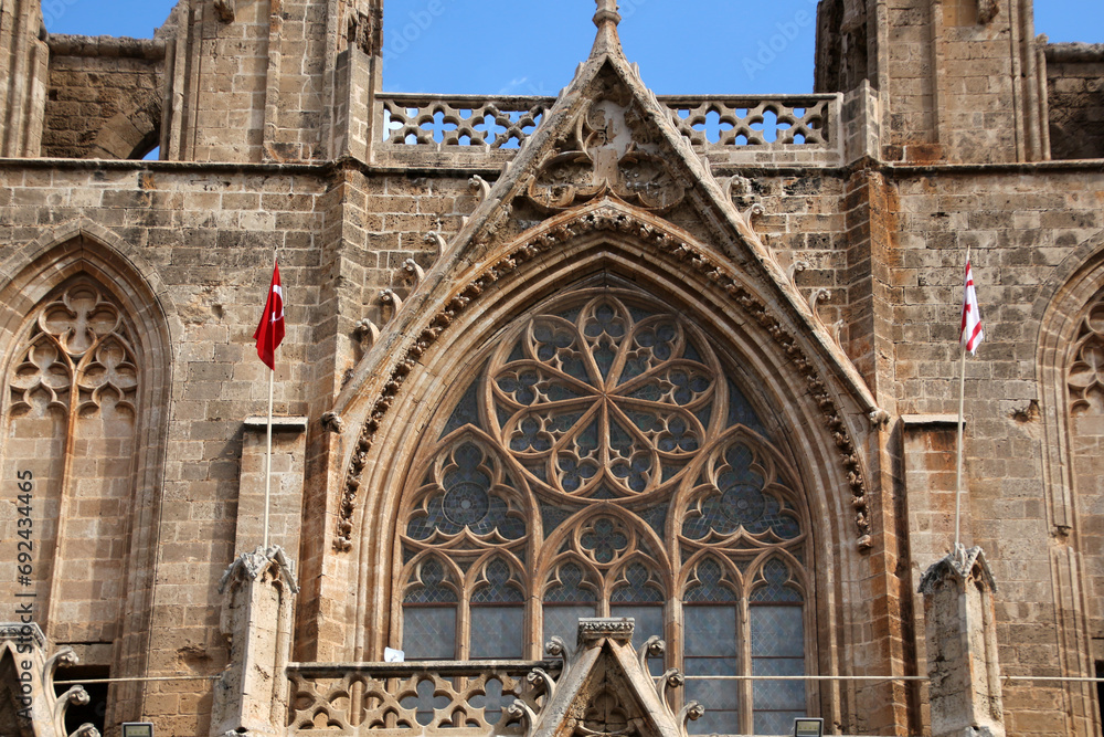 Gothic window of the Lala Mustafa Pasha Mosque-formerly St. Nicholas ...