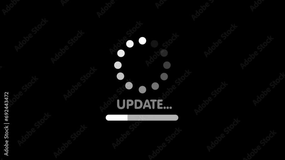 Update Icon interface with Loading Circle and Bar Animated and Isolated ...