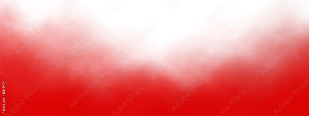 Abstract red diffuse smoke on a horizontal banner. Transparent smoke ...