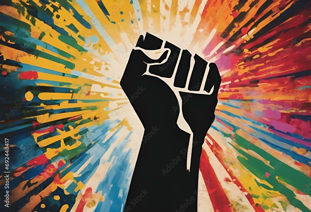 AI generated illustration of a 'Black Lives Matter' hand sign on a ...