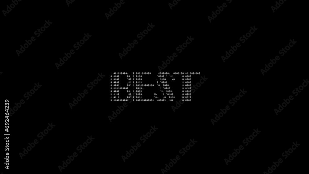 Best ascii animation on black background. Ascii art code symbols with ...