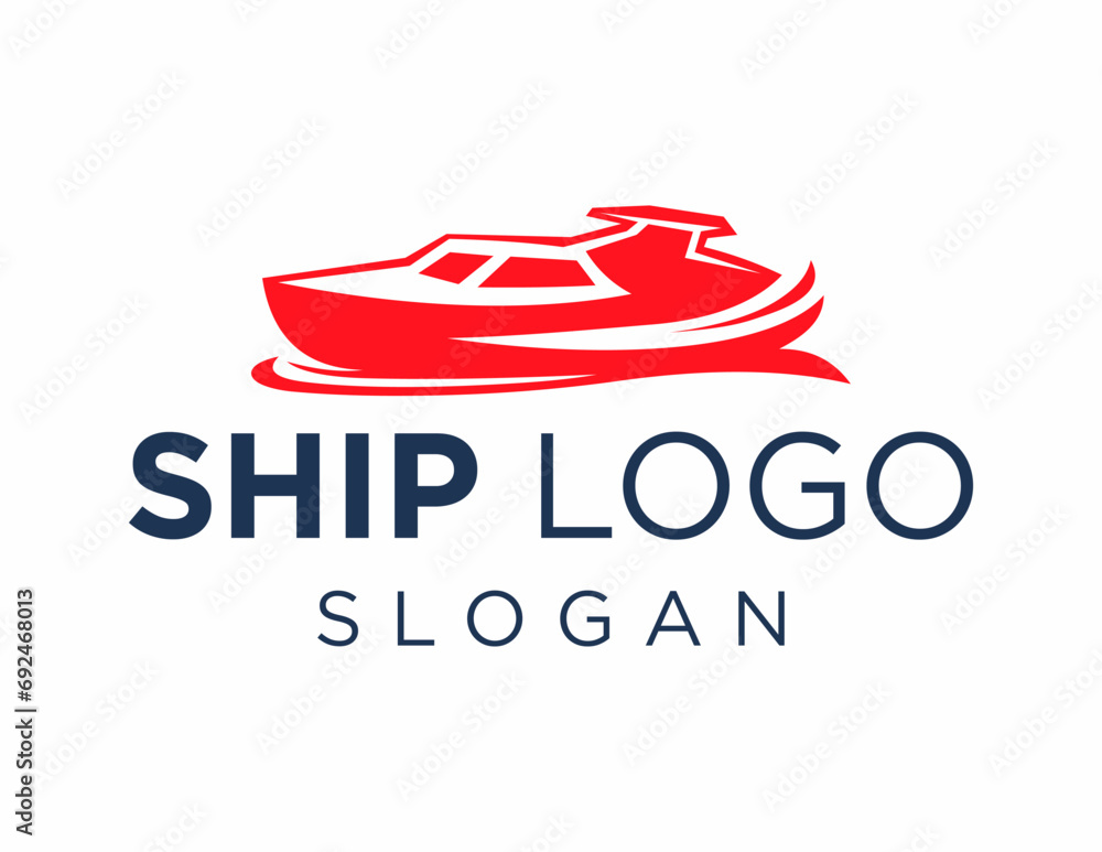 Logo design about Ship on a white background. made using the CorelDraw ...