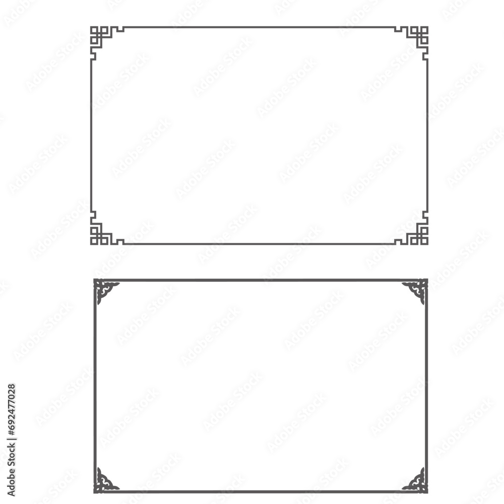 vintage classic border frame set Stock Vector | Adobe Stock