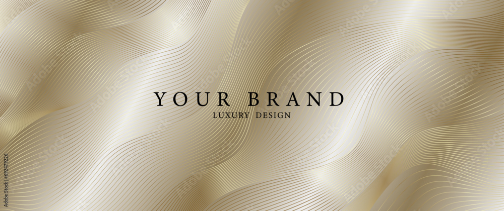 Premium gold cover design with line pattern and gradient background ...