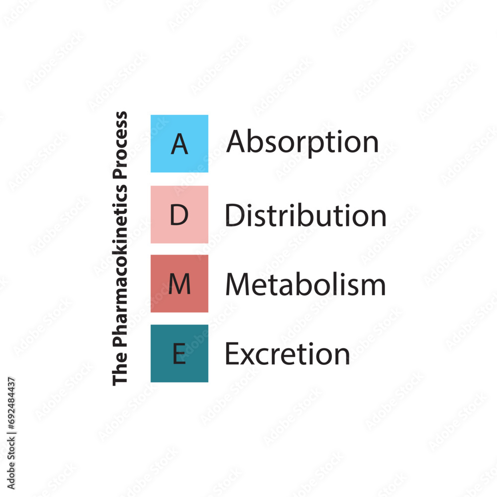 Diagram showing pharmacokinetic parameters - ADME - Absorption ...