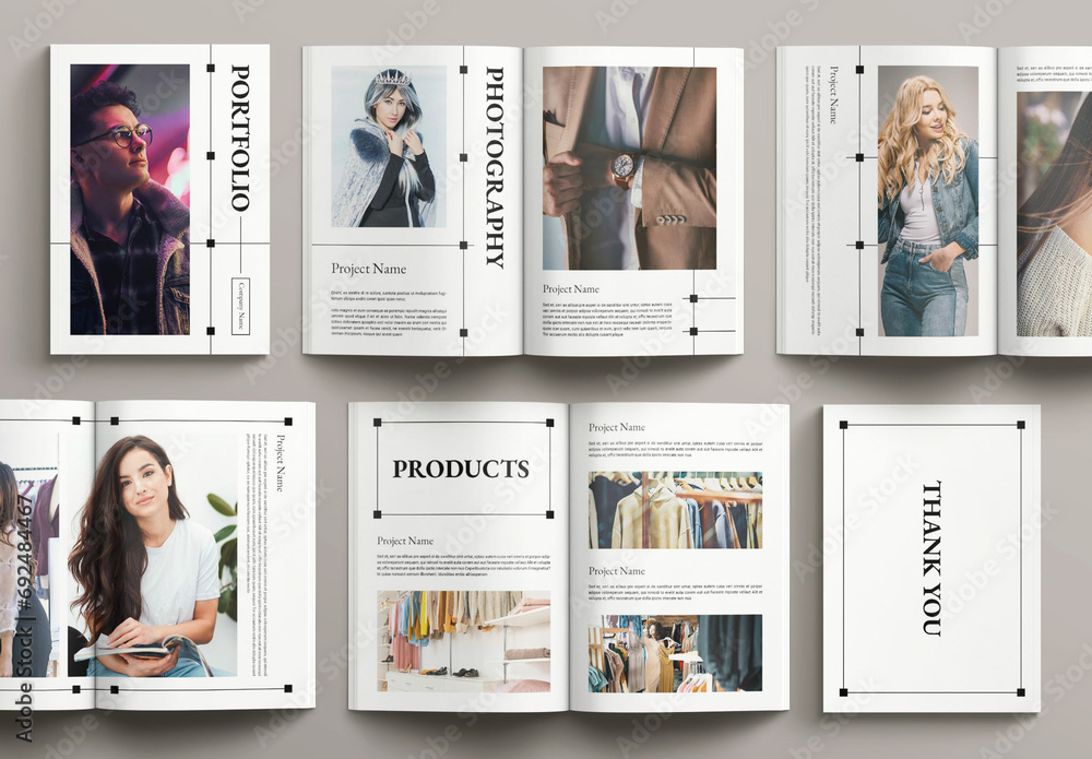 Portfolio Layout Design Layout Stock Template | Adobe Stock