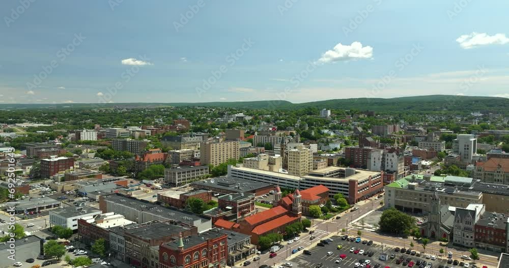 Vidéo Stock Historic American architecture of Scranton, old historical ...