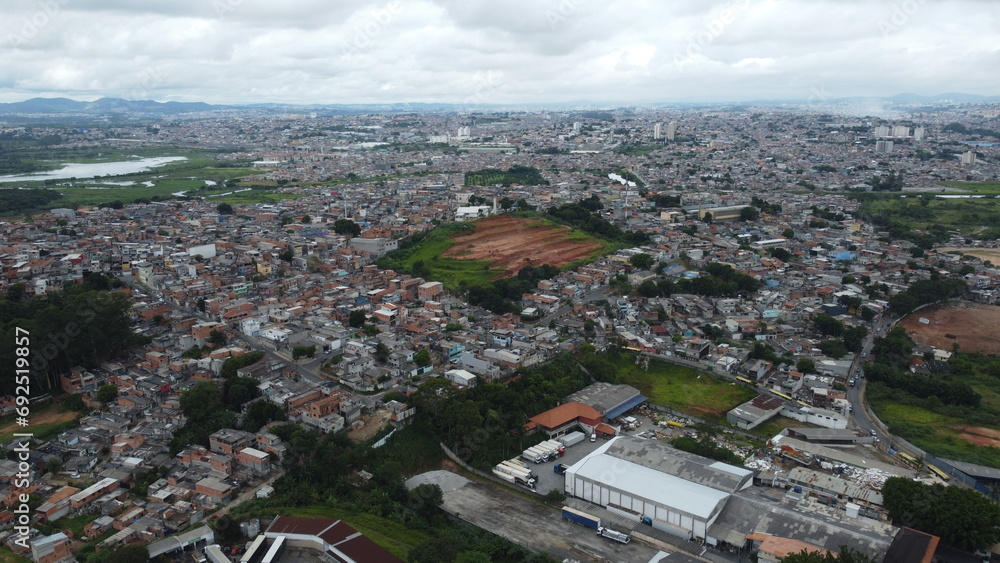 Visão aérea de Itaquera na zona leste de São Paulo Stock Photo | Adobe ...