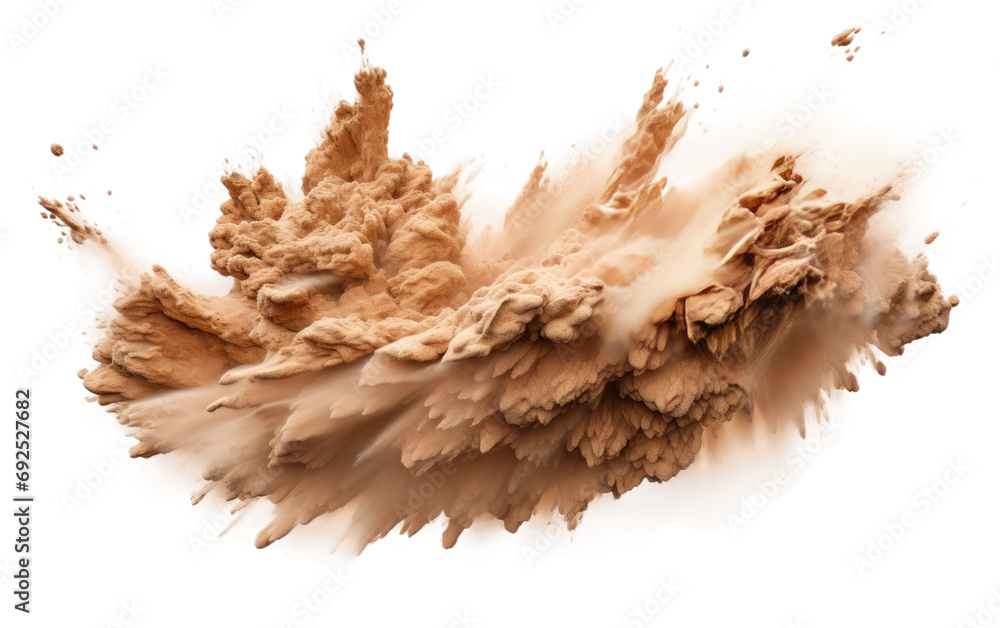 Explosive Isolation Sand Flying Chaos on a White or Clear Surface PNG ...