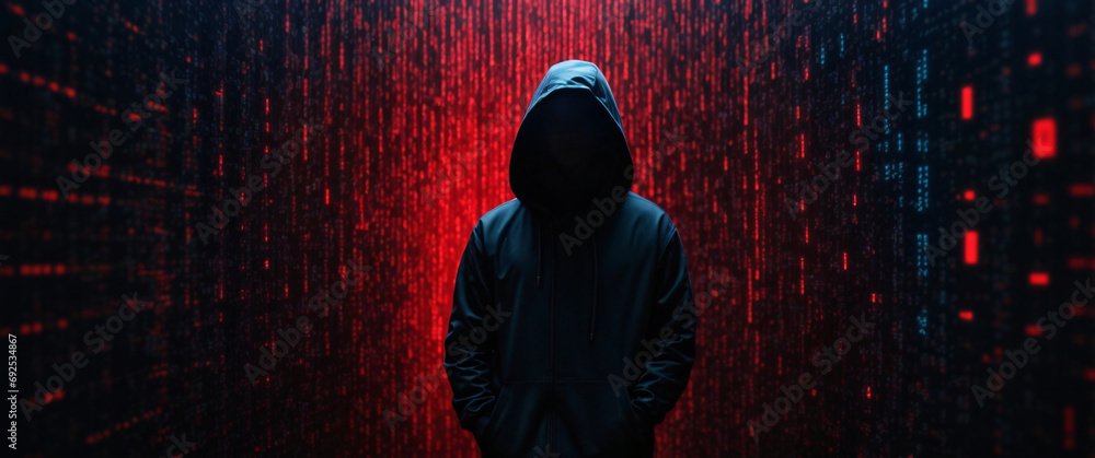 silhouette of a person in a mask hacker with a mask Botnets ...