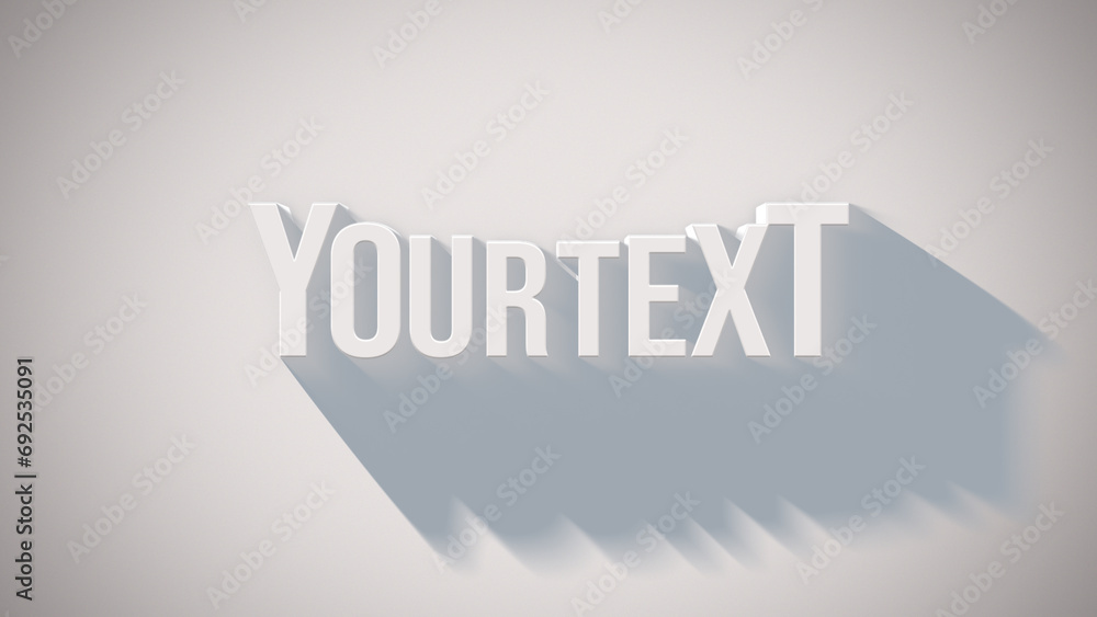 Simple and Fast Appearance of 3d Text with Long Shadow Stock Template ...