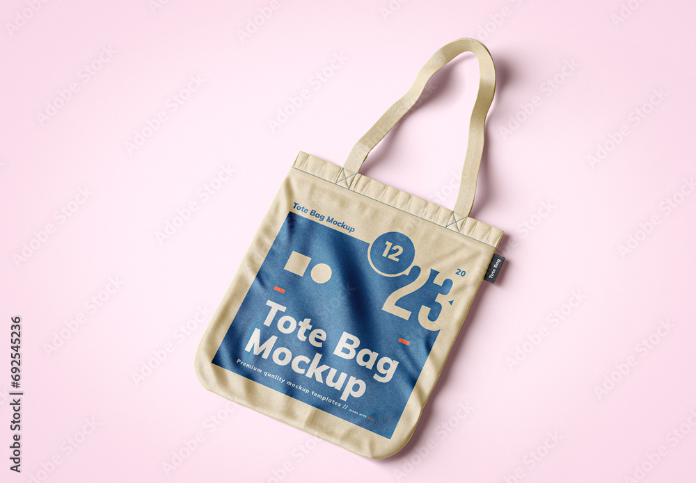 Recycled Ecologic Tote Bag Mockup Stock Template | Adobe Stock