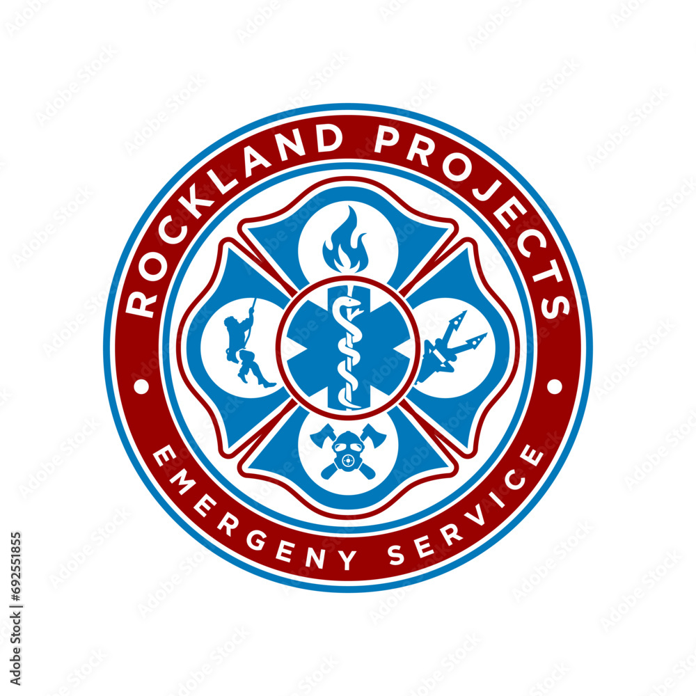 Emergency Service Logo Modern Design Stock Vector | Adobe Stock