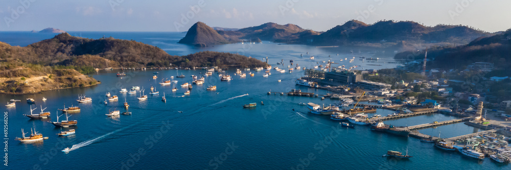 Labuan Bajo Harbour. Where the Komodo Dragon trip begin. Labuan Bajo is ...