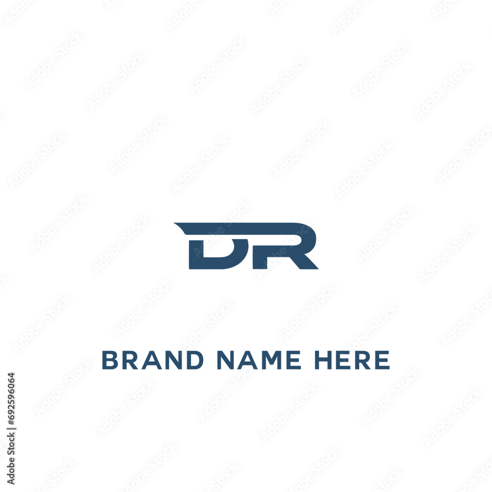 DR logo. D R design. White DR letter. DR, D R letter logo design ...
