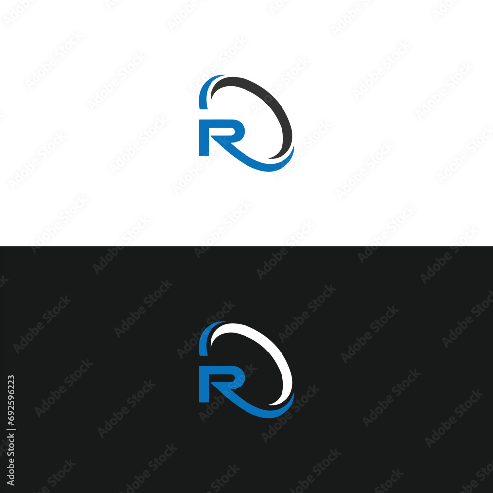 R letter logo, Letter R logo, R letter icon Design with black ...