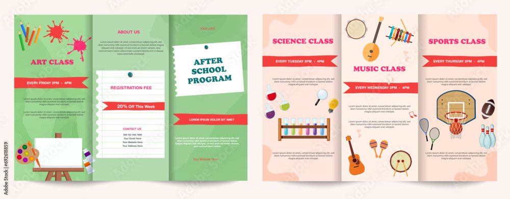 After school program tri fold brochure templete design.after school ...