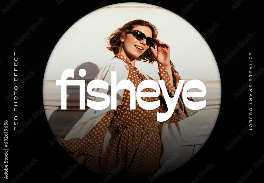 Fisheye Photo effect Stock Template | Adobe Stock