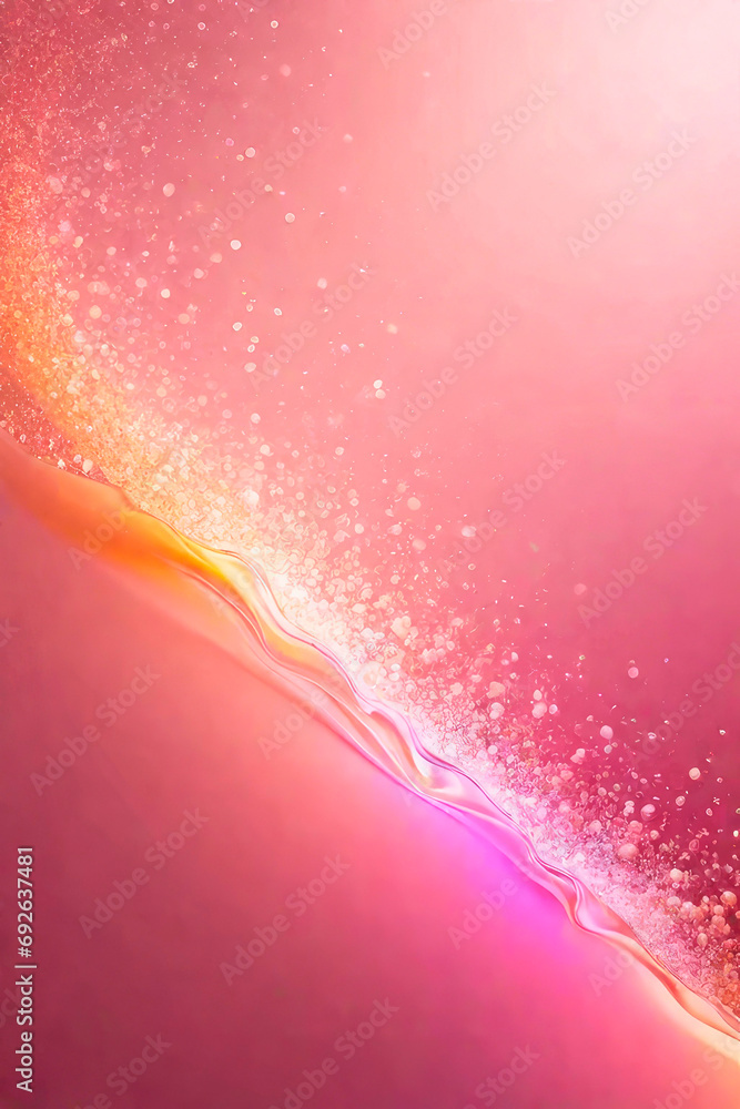 Abstract background modern bokeh light effect with soft peach background. Trending color concept ...