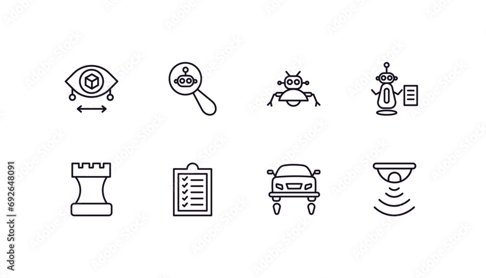 Vecteur Stock outline icons set from ai and future technology concept ...