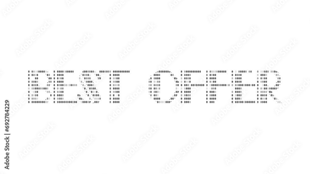 Best Offer Ascii Animation Loop On White Background Ascii Code Art Symbols Typewriter In And