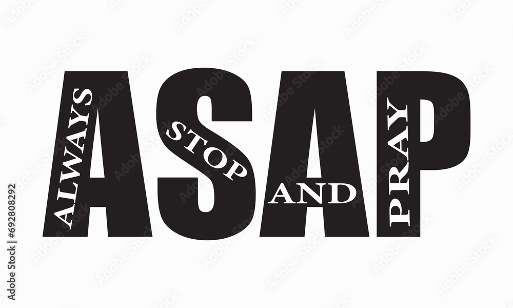 Always Stop and Pray Vector and Clip Art Stock Vector | Adobe Stock