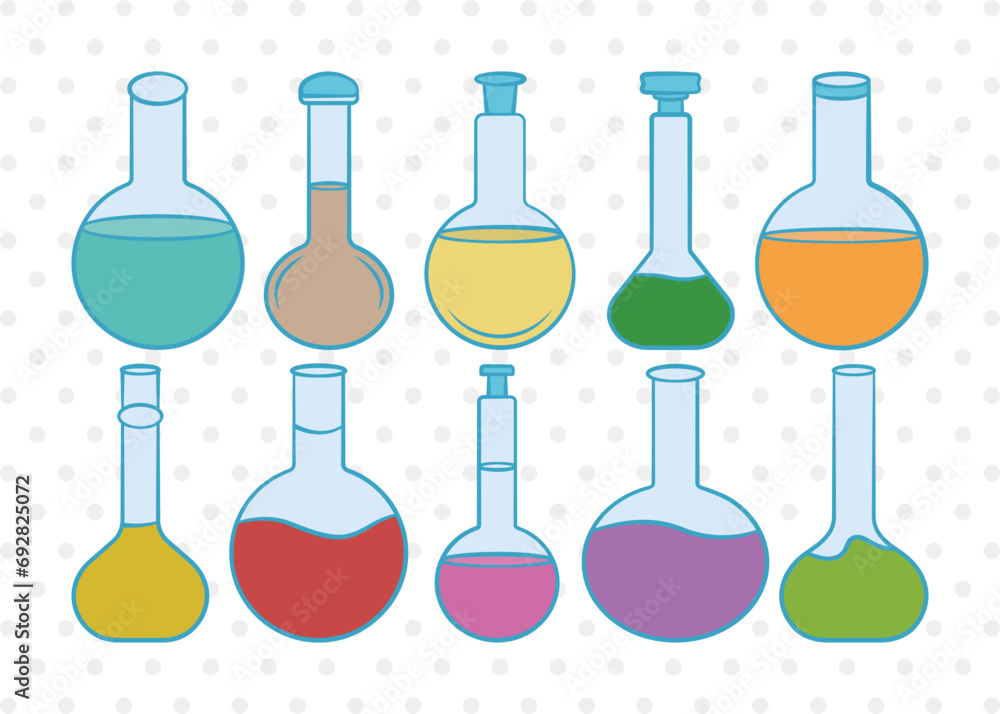 Volumetric Flask Svg, Volumetric Flask Clipart, Lab Equipment Svg ...