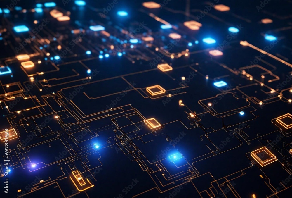 Circuit board background, Technological circuit pattern, Electronic ...