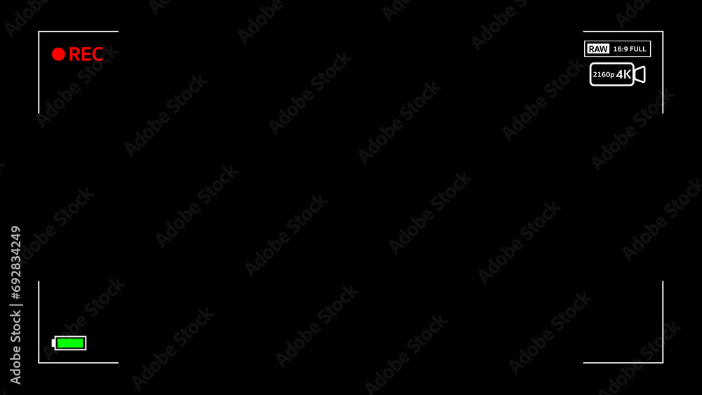 Square Frame Easy simple to use footage alpha of video recording camera ...