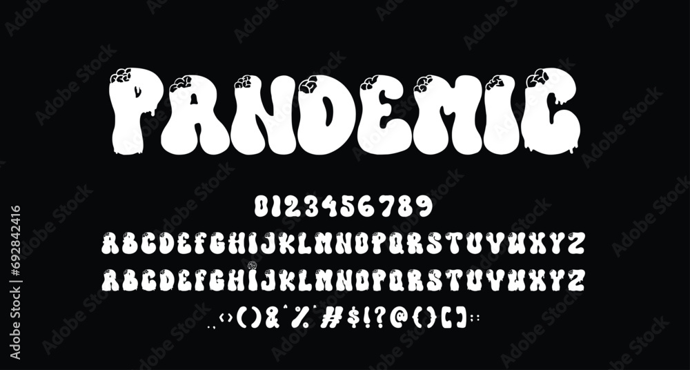 Pandemic Horror display font Best Alphabet Alphabet Brush Script ...