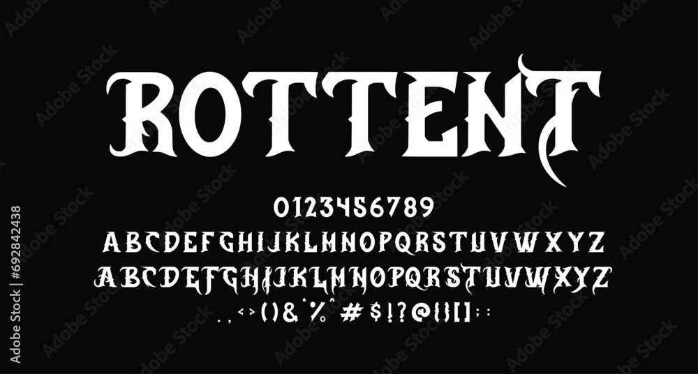 Rottent blackletter display font Best Alphabet Alphabet Brush Script ...
