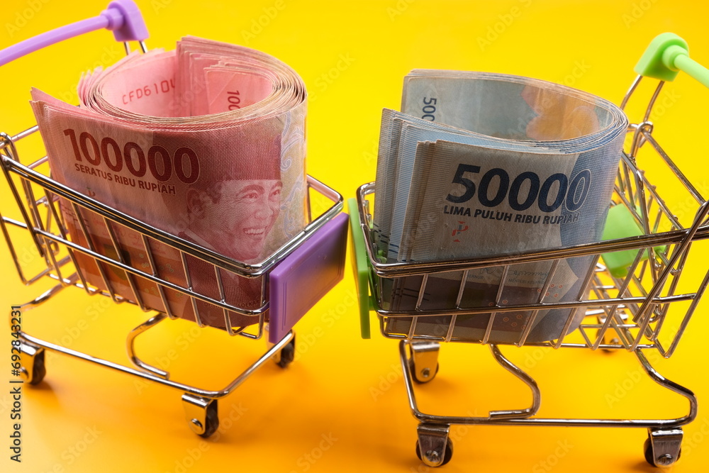 Indonesian rupiah banknotes series with the value of one hundred ...